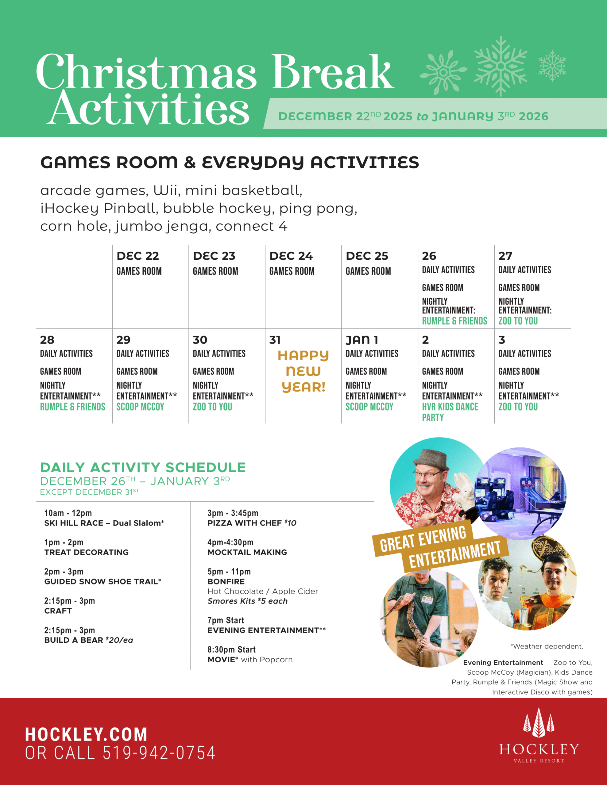 Christmas Break Activities - Hockley